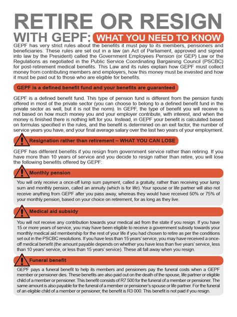 Retire Or Resign With Gepf Pdf Defined Benefit Pension Plan Pension