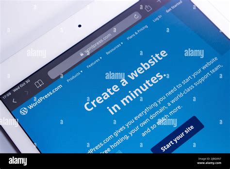 Official Website Of Wordpress Content Management System Cms Based On Php And Mysql On Tablet