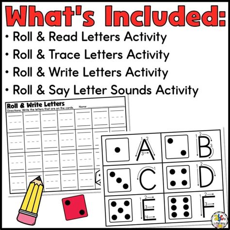 Roll And Read Letters Trace Write And Say Letter Sounds Record Fluency