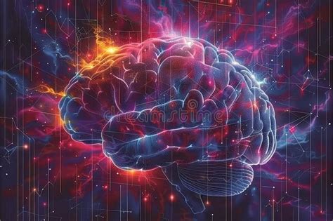 Network Shaped Like A Brain With Interconnected Glowing Nodes Symbolizing Ai Based Thinking