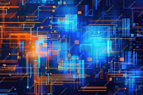 Generated Illustration Of Abstract Network Digital Technology Ba Premium Ai Generated Image