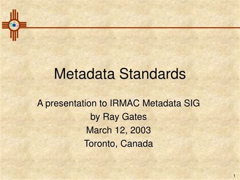Ppt Metadata Standards Powerpoint Presentation Free Download Id404336