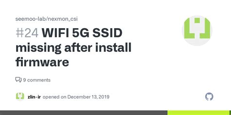 Wifi 5g Ssid Missing After Install Firmware · Issue 24 · Seemoo Labnexmoncsi · Github