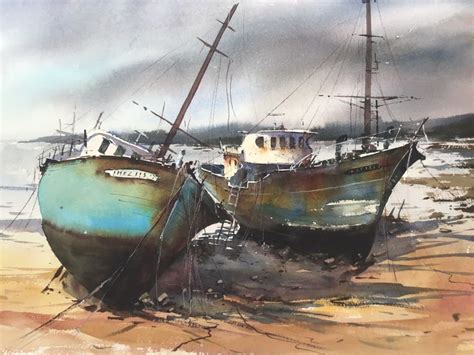 Gilles Coutal Sfa Canvas Art Projects Watercolor Landscape
