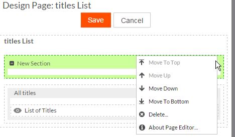 Adding And Configuring Sections