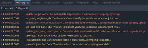 SkeletonModification2DTwoBoneIK Throws Errors And Warnings When Used