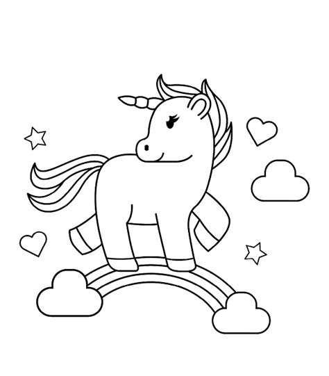 انواع نقاشی رنگین کمان ساده و کودکانه با ابر و خورشید ستاره