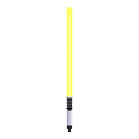 Premium Vector Yellow Lightsaber Glowing On White Background