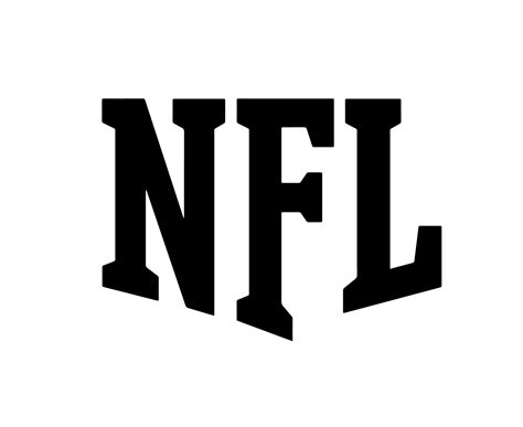 Nfl Logo Symbol Black Design America Football American Vector Countries