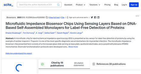 Microfluidic Impedance Biosensor Chips Using Sensing Layers Based On Dna Based Self Assembled