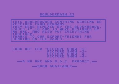 CSDb Boulder Dash 23 By The Blockheads