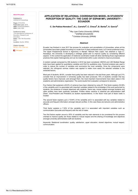 Pdf Application Of Relational Coordination Model In Students