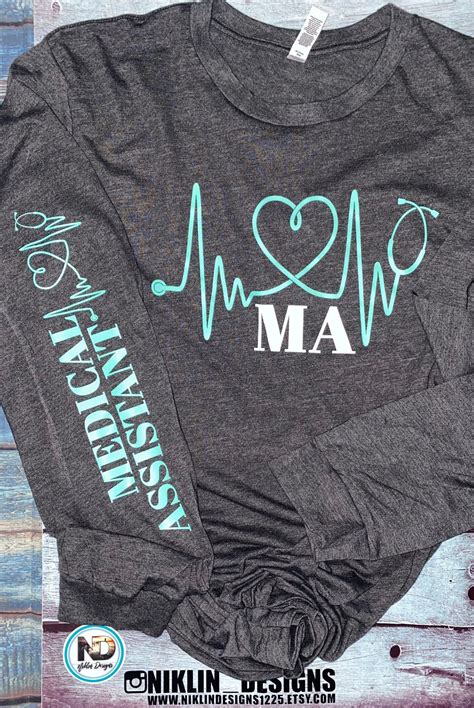 Unisex Long Sleeve Medical Assistant T Shirt Nurse T Shirt Medical