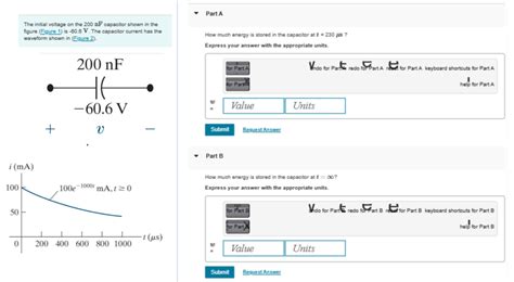 Solved The Initial Voltage On The 200nf ﻿capacitor Shown In