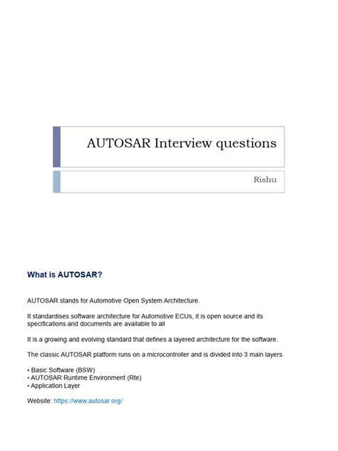 Autosar Ppt Pdf