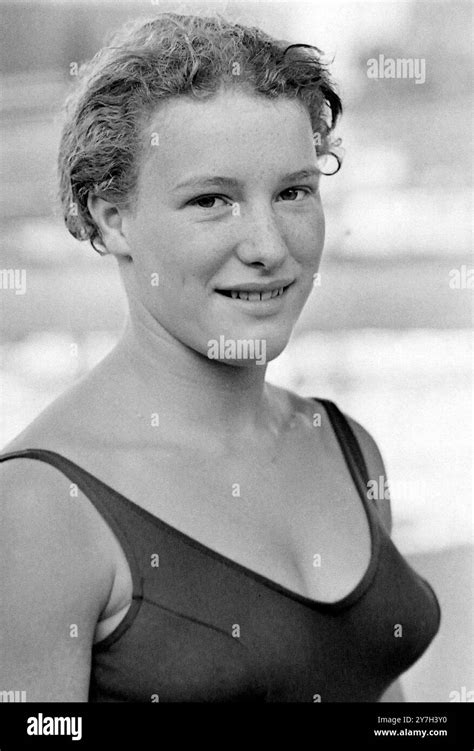 Swimming Janice Dickens At Crystal Palace In London 21 August 1964