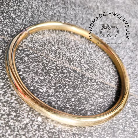Solid Brass Bangle 100 Pure Brass Bangle Brass Stacking Bangle Round