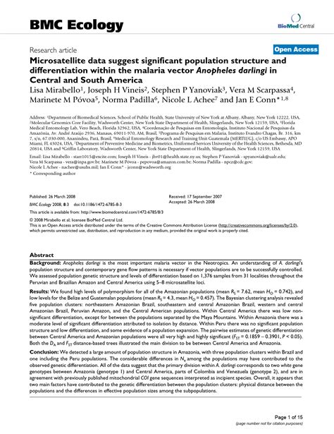 Microsatellite Data Suggest Significant Population Structure And