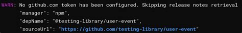 add new config option githubtokenwarn to remove warnings for self