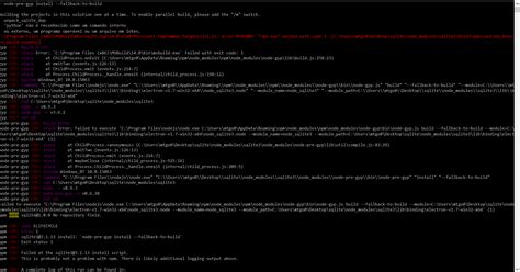 Nodejs How Can I Solve This Error Of Sqlite3 With Electron Stack