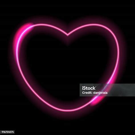 밝은 마음 네온 간판입니다 레트로 네온 하트 기호입니다 행복 한 발렌타인의 날에 대 한 요소를 디자인 합니다 디자인 인사말 카드 배너에 대 한 준비 검은색에 대한 스톡 벡터