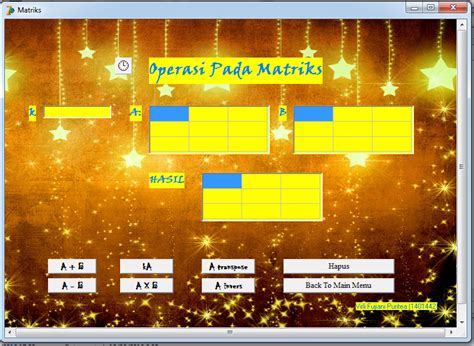 operasi pada matriks menggunakan delphi ~ warta matematika