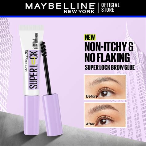 Maybelline Superlock Brow Glue 24h Long Lasting Clear Gel Lightweight Flakeproof Non Itchy