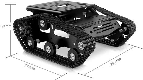2wd Export Quality Tank Chassis Smart Car Crawler Robot Chassis Black