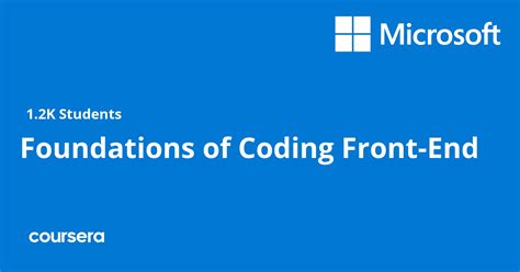 Foundations Of Coding Front End Coursera