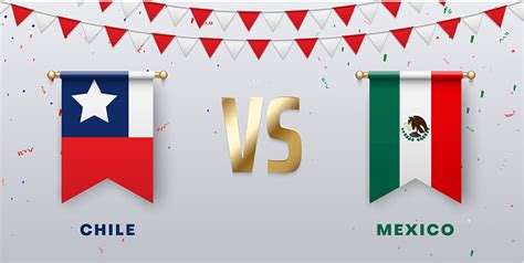 칠레 Vs 멕시코 스포츠 게임 대회 및 전투에 대 한 팀 프리 젠 테이 션 국기와 함께 화면 0명에 대한 스톡 벡터 아트 및 기타 이미지 Istock