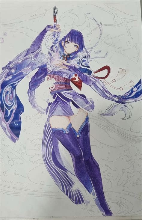 Raiden Cute Drawings Sketches Easy Dragon Drawings