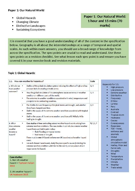 Geography Full Revision Guide Edexcel B Gcse Geography Revision Guide 2017 Paper
