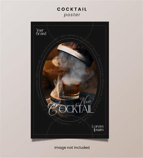Premium Vector Elegant Cocktail Poster Template Design