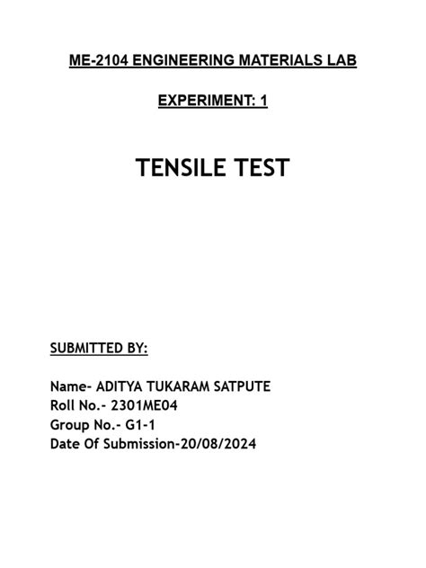 Tensil Pdf Deformation Engineering Yield Engineering