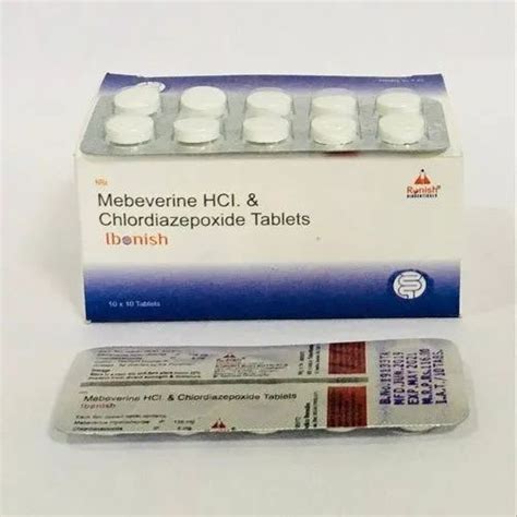 Ibonish Mebeverine Hci And Chlordiazepoxide Tablets Ronish Bioceuticals 10 10 At ₹ 550 Box In