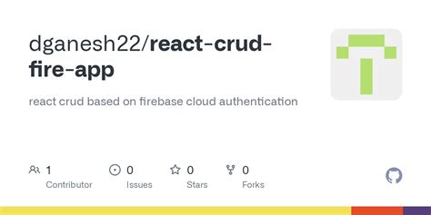 Github Dganesh React Crud Fire App React Crud Based On Firebase Cloud Authentication