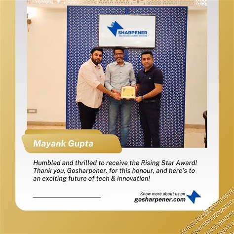 Mayank Gupta On Linkedin Glad And Excited To Receive The Appreciation