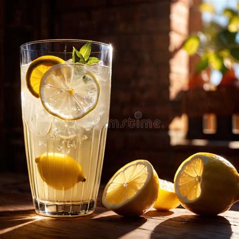 Lemonade Fresh Squeezed Lemon Citrus Fruit Drink Stock Illustration