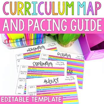 Editable Curriculum Map And Pacing Guide Template By Happy Hearts In St