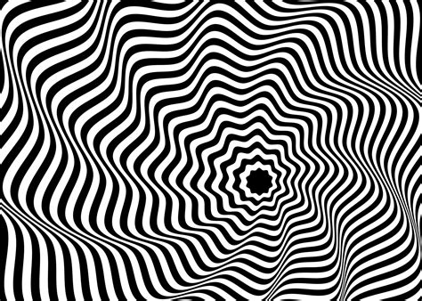 Black And White Wavy Optical Illusion Spiral Vector Background 16819497