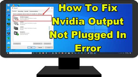 How To Fix Nvidia Output Not Plugged In Error