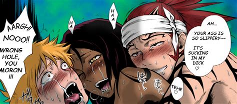Shihouin Yoruichi Kurosaki Ichigo And Abarai Renji Bleach Danbooru