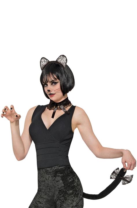Lace Cat Accessory Kit Pure Costumes