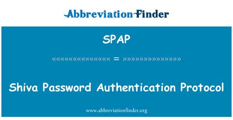 Spap Stands For Shiva Password Authentication Protocol Abbreviation