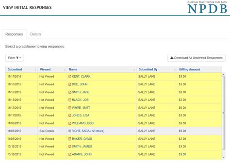 The Npdb How To View A Query Response