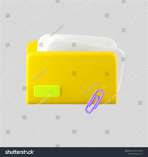 3d Yellow Computer File Folder Icon Stock Vector Royalty Free 2234372937 Shutterstock