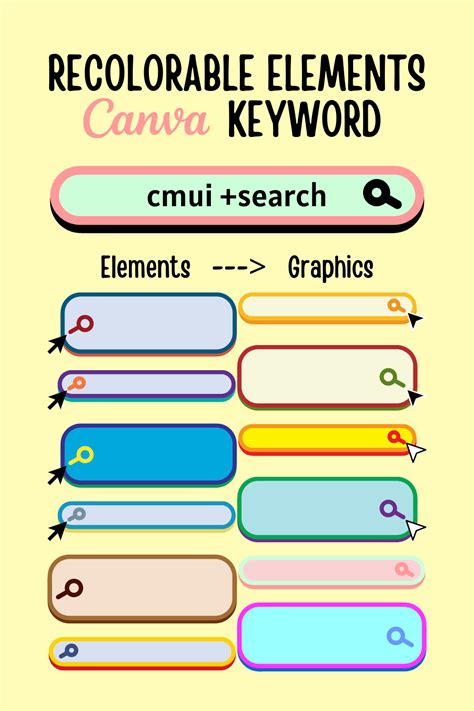 Canva Infographics Recolorable Elements Keyword Website Find Search