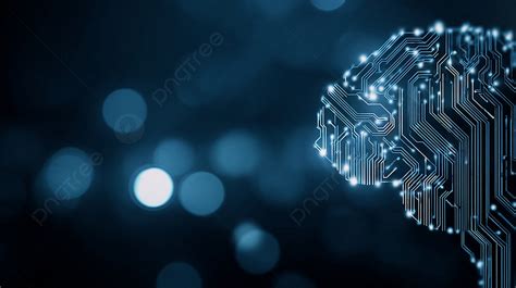 Artificial Intelligence Cybernetic Circuit Brain Inside Background Ai Idea Science Background