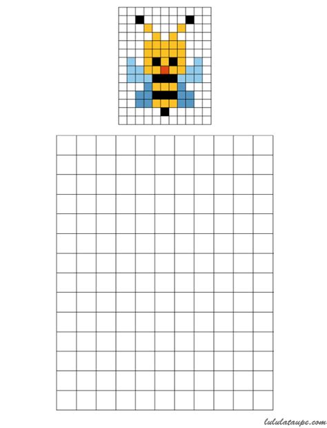 Reproduire Une Abeille Sur Quadrillage Lulu La Taupe Jeux Gratuits Pour Enfants Math Patterns