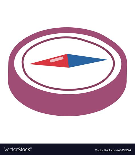 Stylized Compass Rose With Red And Blue Pointer Vector Image